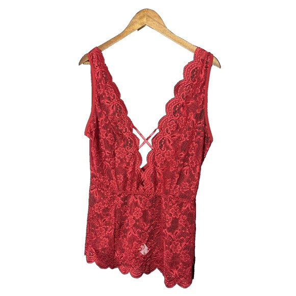 Tops | Sexy Plus Sized Whimsigoth Fairy Babydoll Chemise Vamp Red ...